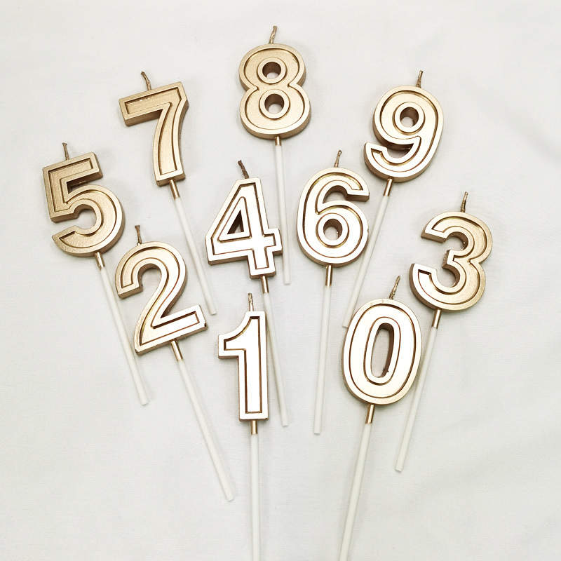 Number Candles (Champagne) – Happy Cake